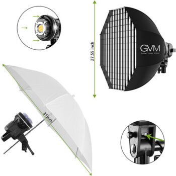 GVM P80S Kit de 4 luces LED - Todo Digital
